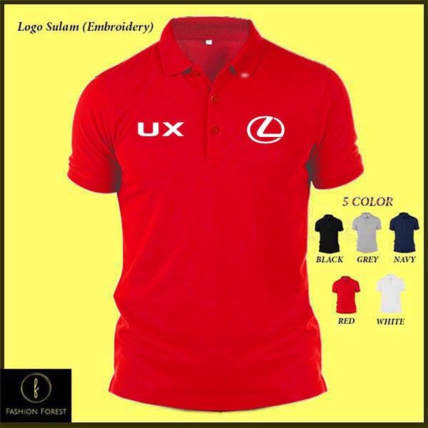 Sulam Lexus UX Logo Cotton Polo T Shirt T-Shirt Shirts Racing ...