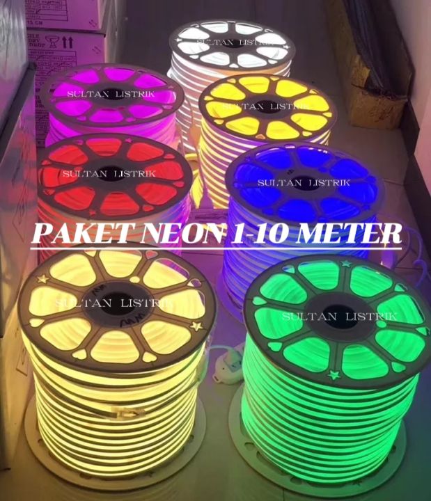 LAMPU NEON 1-10 METER PLUS SOKET (SUDAH TERPASANG) / LAMPU SELANG NEON ...