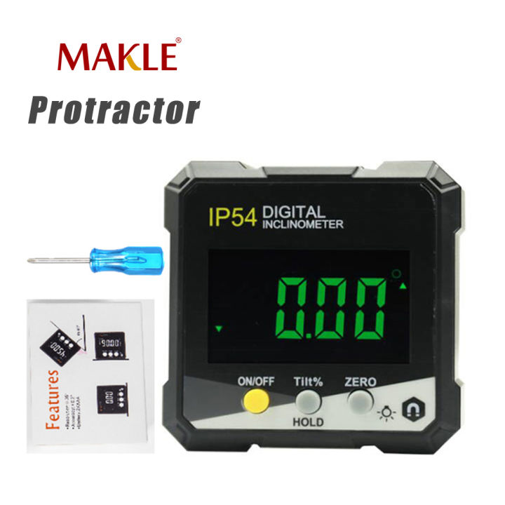 【Direct-sales】 Makle Black Digital Horizontal Angle Meter With Magnetic ...