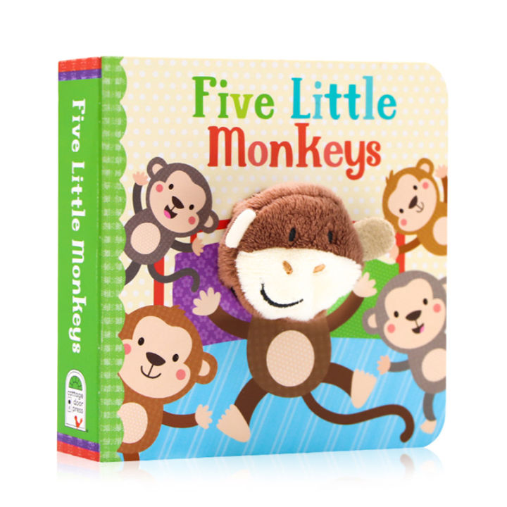 Five little monkeys classic nursery rhyme finger puppet book five ...