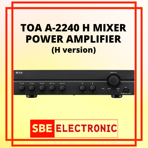 TOA A-2240 Mixer Power Amplifier (H version) | Lazada