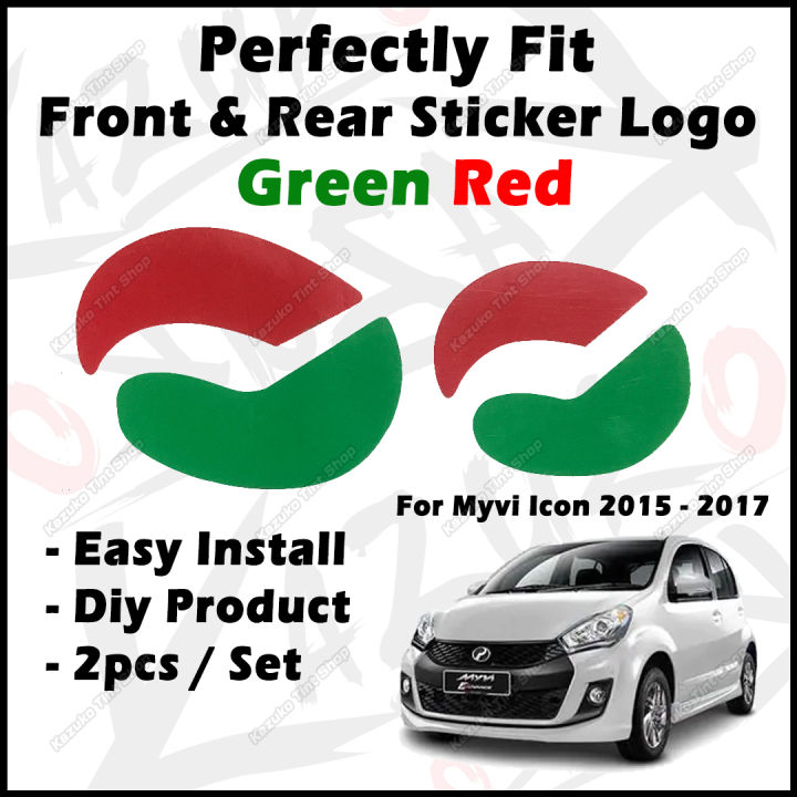 Green Red Perodua Alza / Axia / Bezza / Myvi Front and Rear Logo ...
