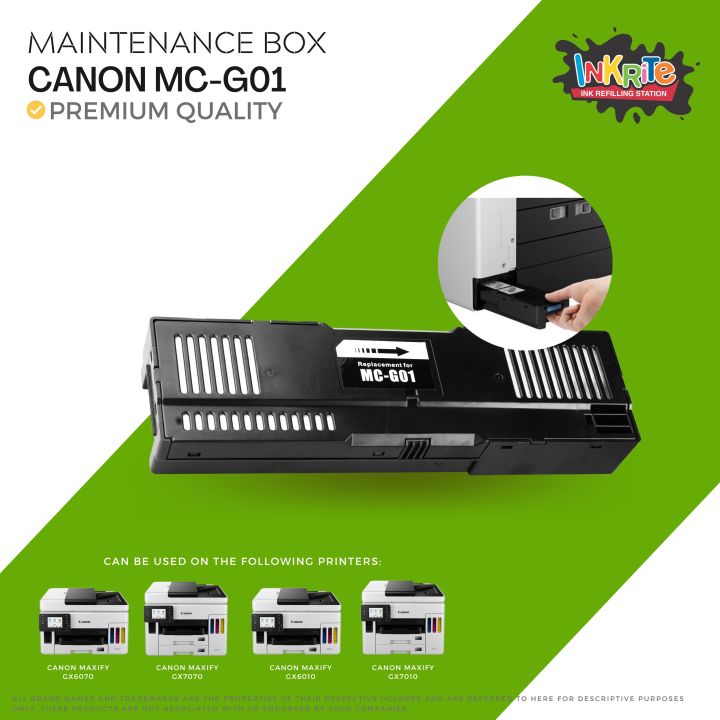Inkrite MC-G01 Maintenance Box for Canon GX5070 GX6010 GX6020 GX6030 ...
