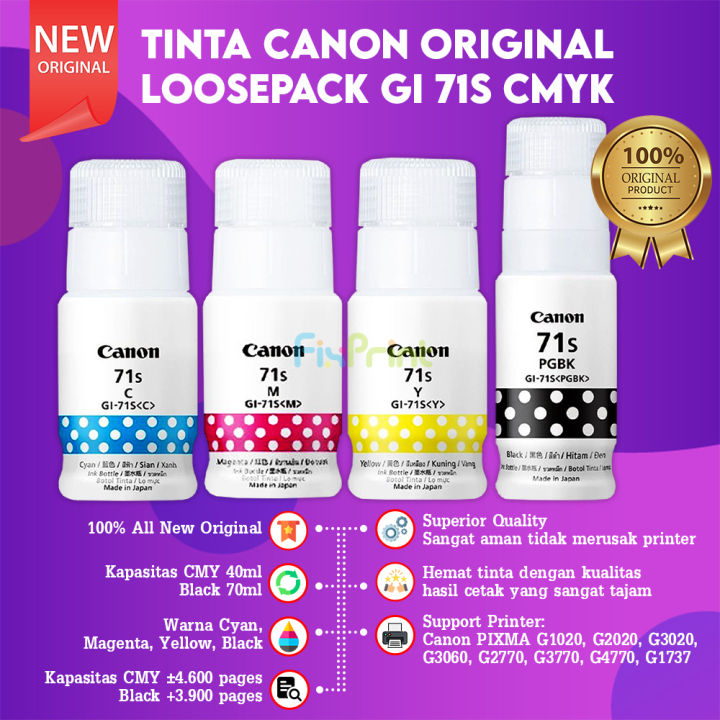 Tinta GI71s GI-71s Original G1020 G020 G3020 G2770 G1730 G2730 G3730 ...