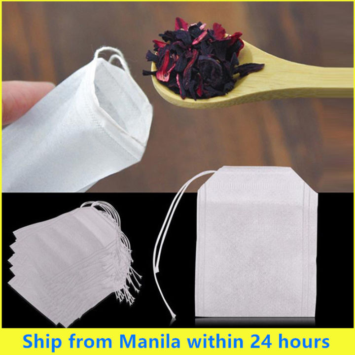 100PCS/pack Empty Teabags String Heat Seal Filter Paper Herb Loose Tea ...