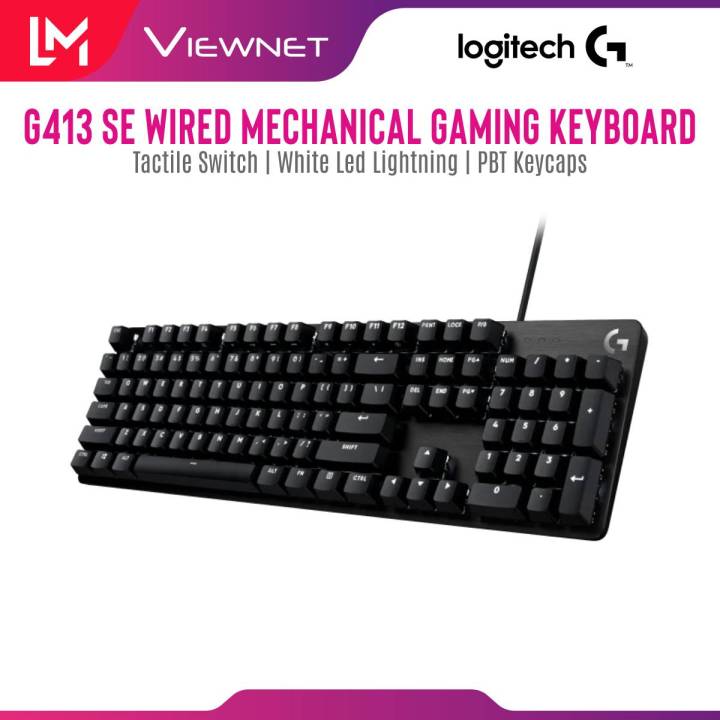 Logitech G413 SE Wired Mechanical Gaming Keyboard with White Led ...