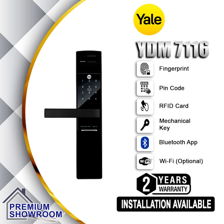 YALE YDM7116 (Wi-Fi) iot Bluetooth App Biometric Fingerprint Smart pin ...