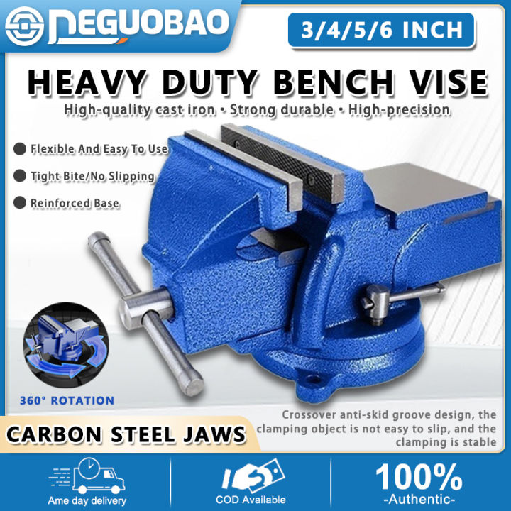 Heavy Duty Bench Vise With Anvil 360° Swivel Base Bench Vise Clamp Woodworking Fixture Clamp ...