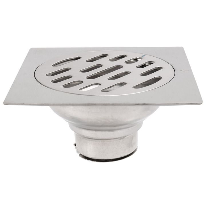 (EQPG) Thick Stainless Steel Anti-Odor Square Floor Drain Waste Drain ...
