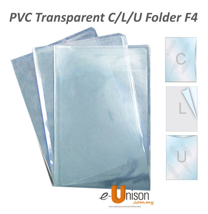 PVC Transparent C/L/U Shape Folder F4 | Lazada