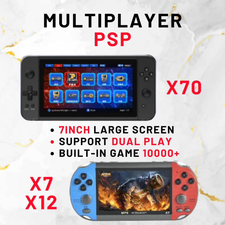 PSP X70/X7/X12 Handheld Game console 7 inch HD Screen Retro Game Cheap ...