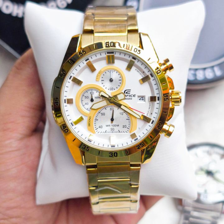EDIFICE Original EFR-571 Retro Grade Chronograph Working 47mm Day Date ...