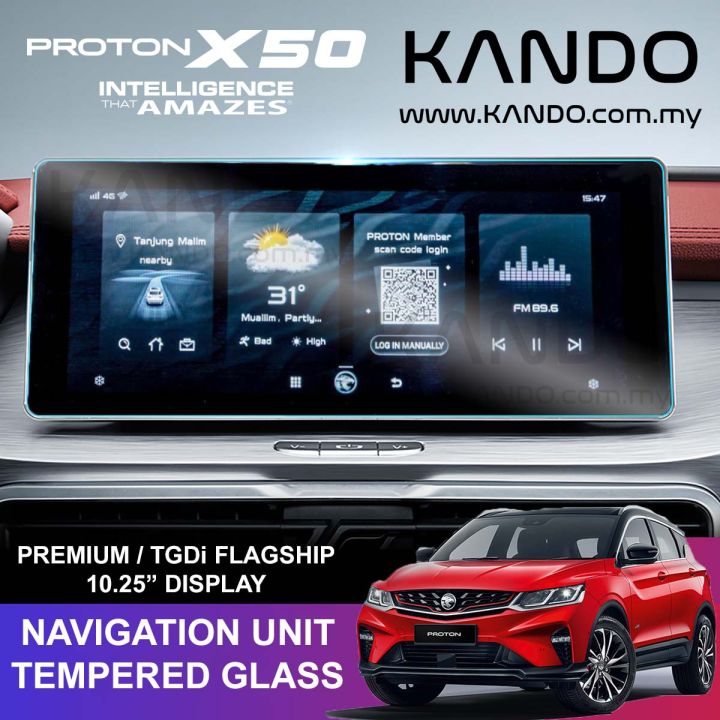 Proton X50 10.25" Head Unit Screen Infotainment Tempered Glass ...