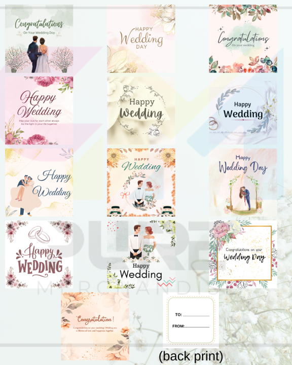 wedding cards (front and back print) | Lazada PH