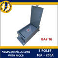 ECB Nema 3R Metal Enclosure with Breaker MCCB 16A~250A, 3-Poles, 35KAIC ...