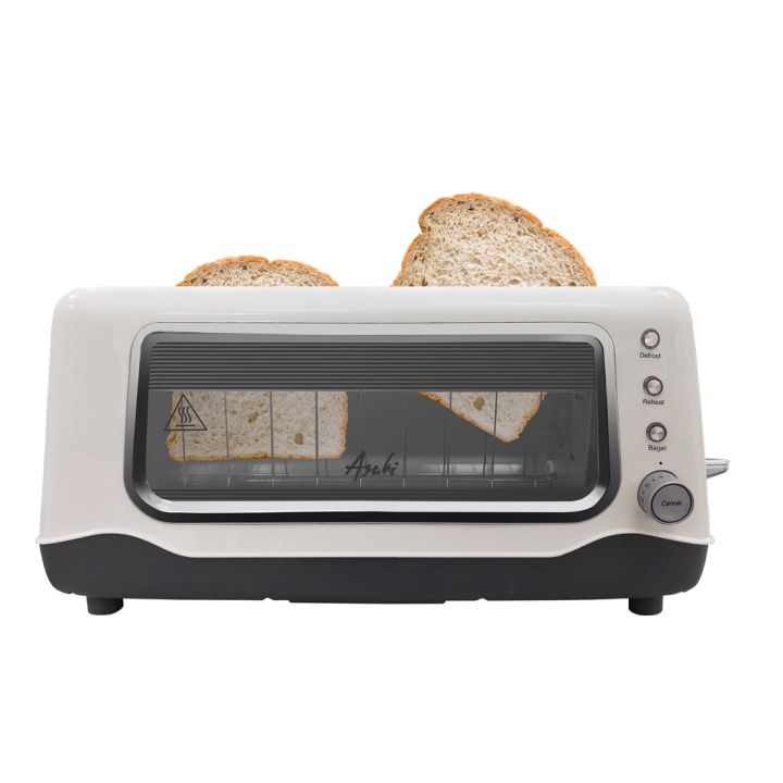 ASAHI Pop Up Bread Toaster w/ Viewing Glass | Toaster Maker with 2 ...