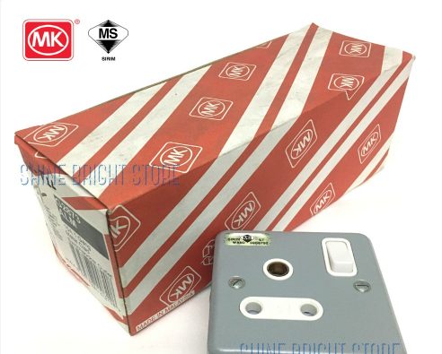 MK G2873 ALM 15A 1 Gang Metalclad Switch Socket / MK 15A SINGLE SWITCH ...