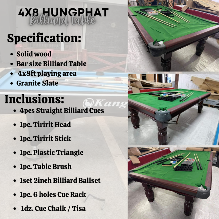 4X8 HUNGPHAT [SLATE] BILLIARD TABLE | BAR SIZE | BILYARAN | Lazada PH