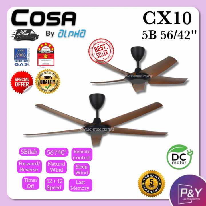 Alpha Cosa CX10 5B 56/42 Inches DC Motor 12 RF Speed Remote Control ...