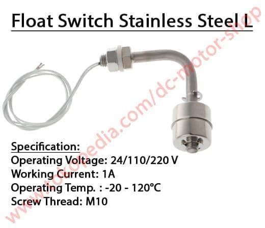 Float Switch Stainless Steel Liquid Water Level Sensor Type L Arduino ...