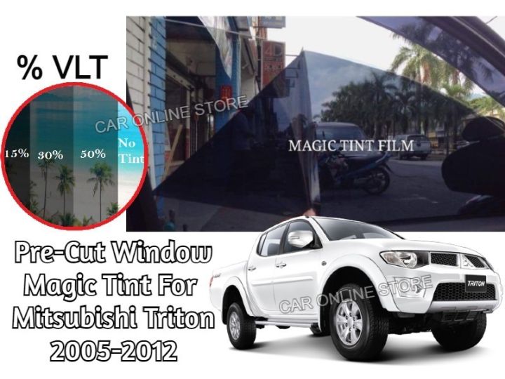 PreCut Shape Magic Tinted Solar Window Reusable Removable - 70% BLACK ...