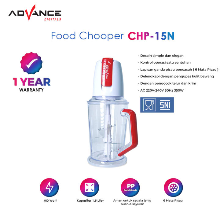 Advance Food chopper CHP-15N alat pengolah makanan food processor low ...