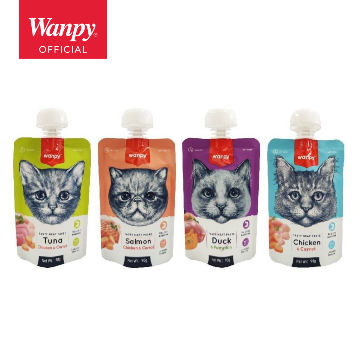 WANPY Tasty Meat Paste for Cats (90g x 1 pack) - Assorted | Lazada