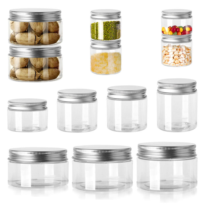 30ml 50ml 100ml 120ml Aluminum Container Clear Canister Transparent ...