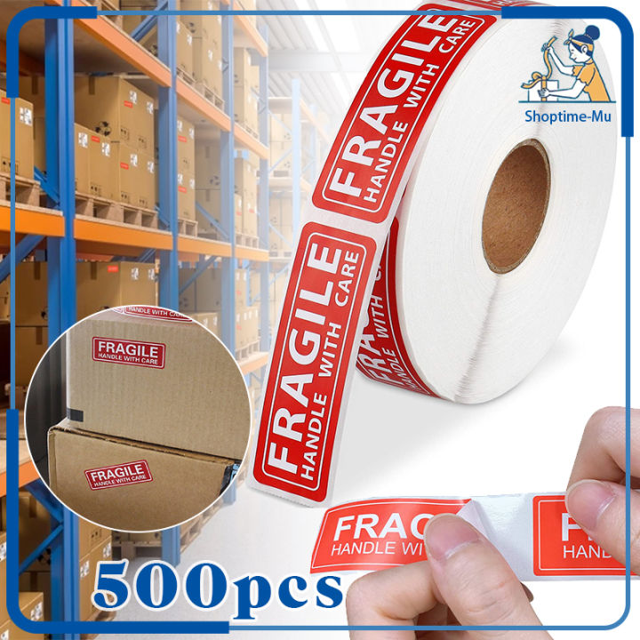 Stiker Fragile 500 Lembar Label Sticker Fragile Sticker Awas Pecah ...