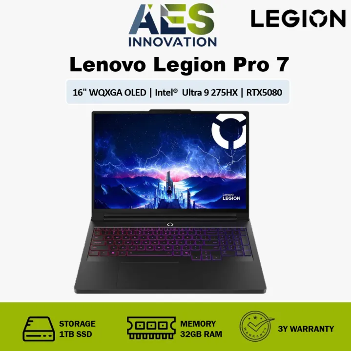 Lenovo Legion Pro 7 16IAX10H | 83F5002LSB | 16" WQXGA OLED | Intel ...