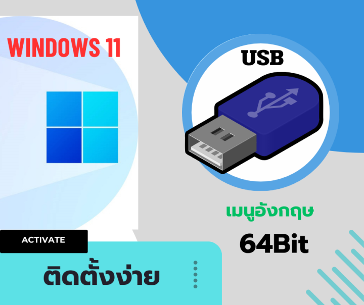 ไฟล์ติดตั้ง Windows 11 (64 Bit) เมนูอังกฤษ **ยอดนิยม** | Lazada Thailand