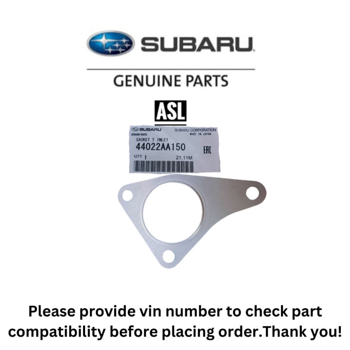 44022AA150 Genuine Subaru Turbo Inlet Gasket Impreza WRX STI Exiga ...