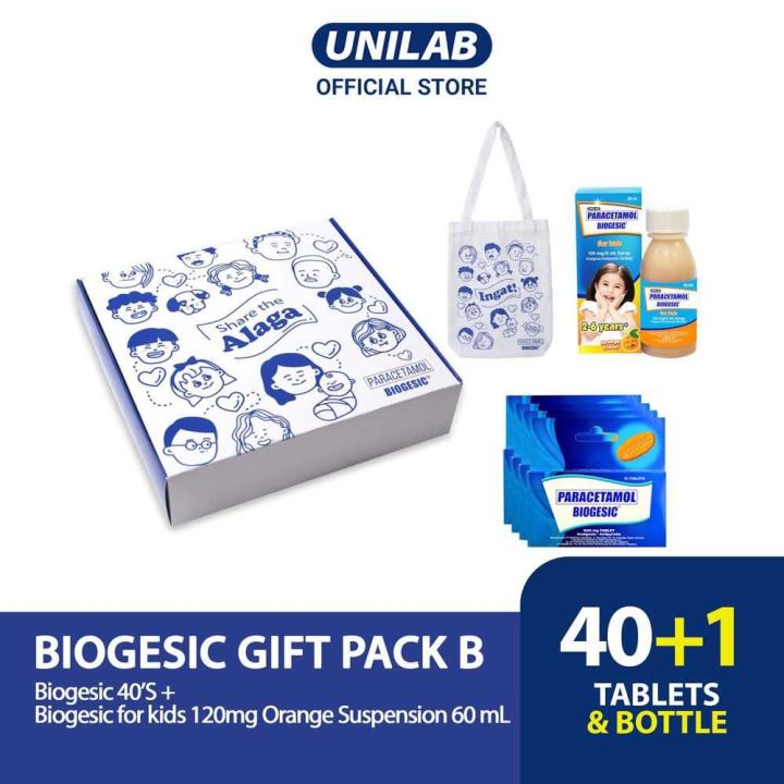 Biogesic Gift Pack B: Biogesic 40 Tablets + Biogesic for Kids 120mg ...