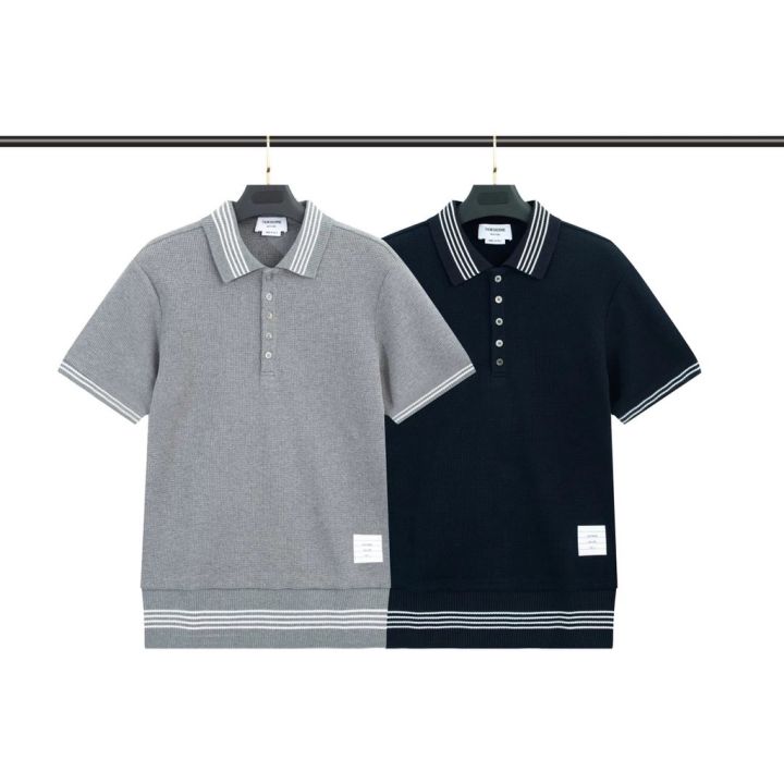 Ceiling-level Thom Browne Tom Brown deep-sea shell button front collar ...