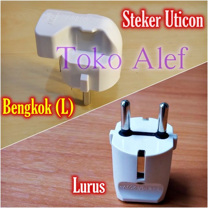 Steker uticon lurus bengkok s28 s30 colokan listrik | Lazada Indonesia