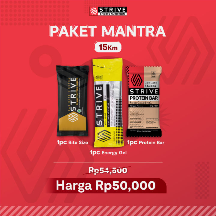 STRIVE Promo Paket Mantra Summit Challenge 2023 (Bite Size+Gel+Protein ...