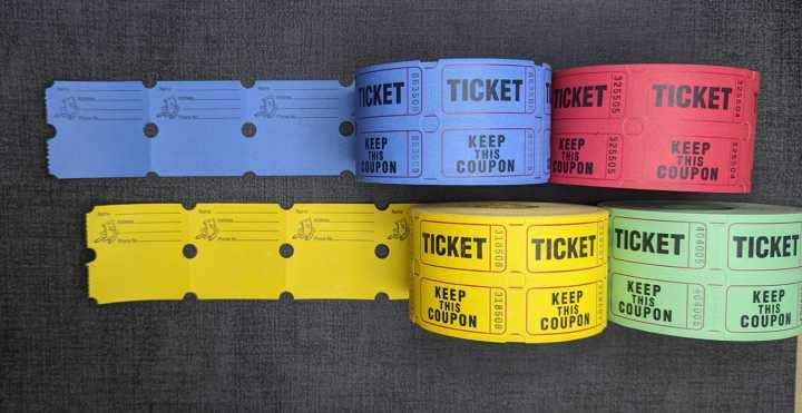 [SG SELLER] Raffle Tickets 500pcs per Roll 50/50 for Party, Lucky Draw ...