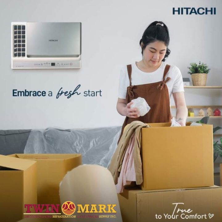 1HP HITACHI INVERTER RA-10HSVC Window Type Aircon (Compact Size ...