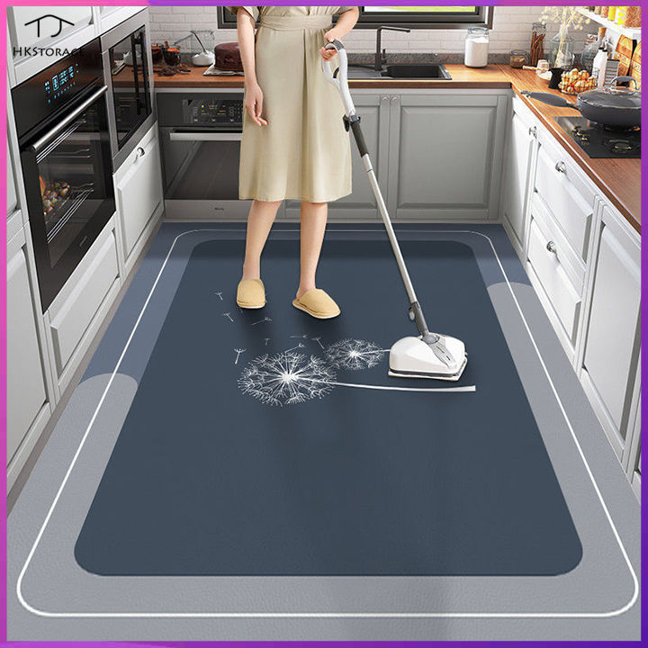 HKStorage 3d floor mat anti slip mat Full shop kitchen floor waterproof and oil-proof dirty non ...