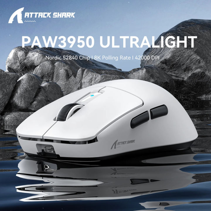 Attack Shark R6 Lightweight Wireless Gaming Mouse, PAW 3950Max Sensor ...