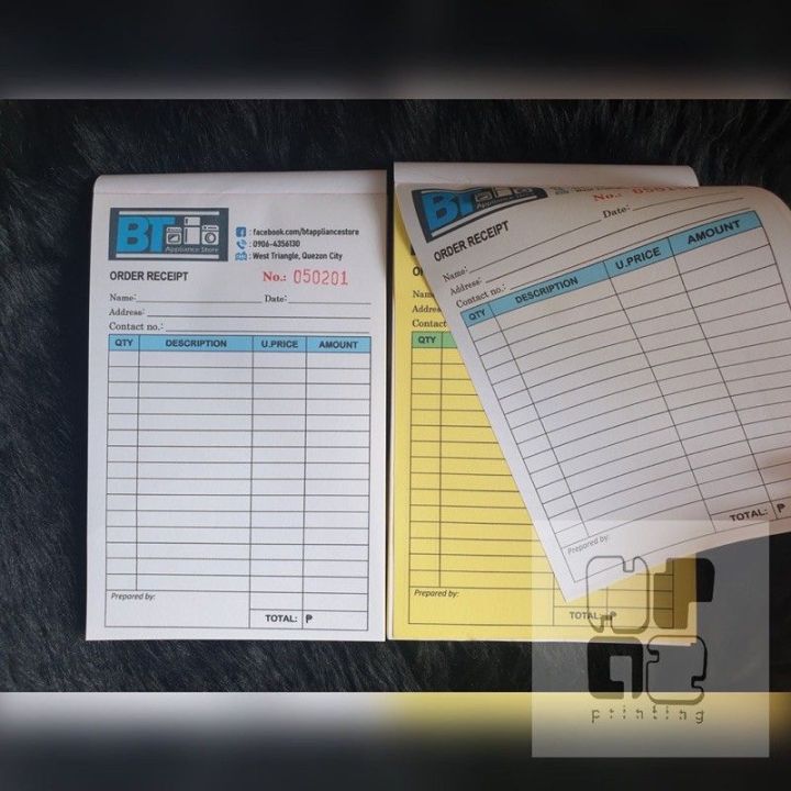 COD RECEIPT - CUSTOMIZED (NON CARBONIZED) | Lazada PH