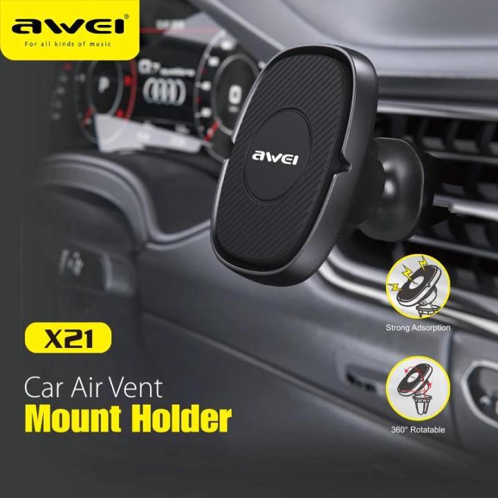 Awei X21 Magnetic Car Phone Holder Metal Universal Mini Stand Holder ...