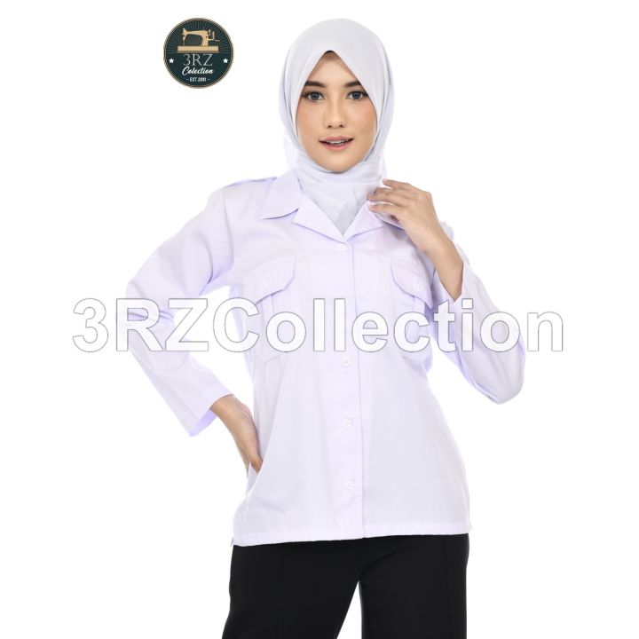 Kemeja Putih Pns Wanita Baju Dinas Putih kerja wanita Baju Pdh Putih Pangkat Baju Dinas Pns ...