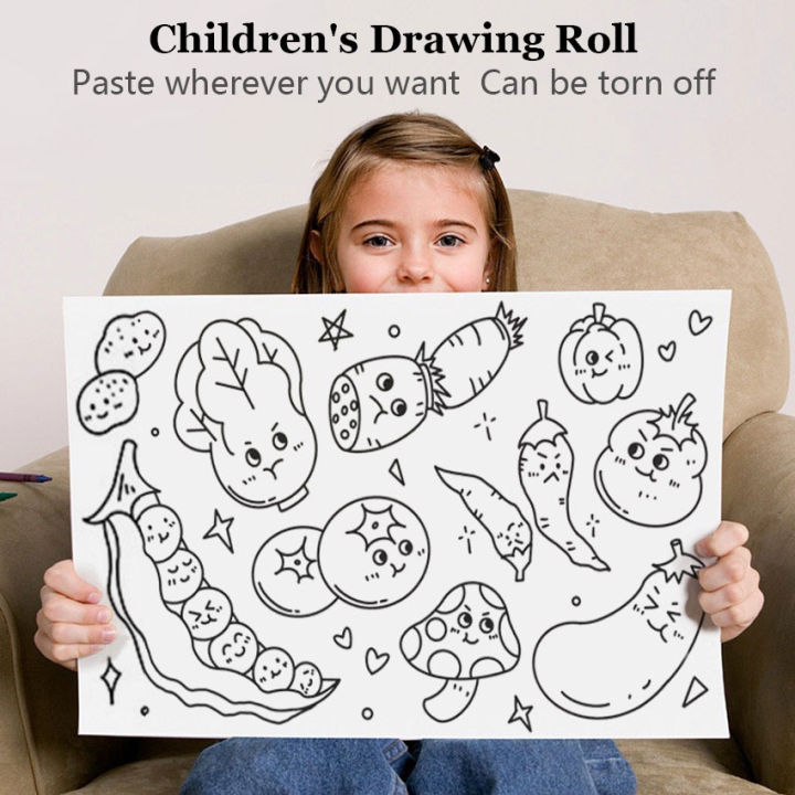 Kid Coloring Roll Painting Rolls Drawing Paper Children's Graffiti ...