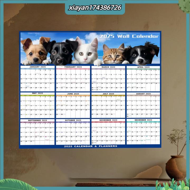 Large Print 2025 Wall Calendar 2025 Wall Calendar Large Block 2025 ...