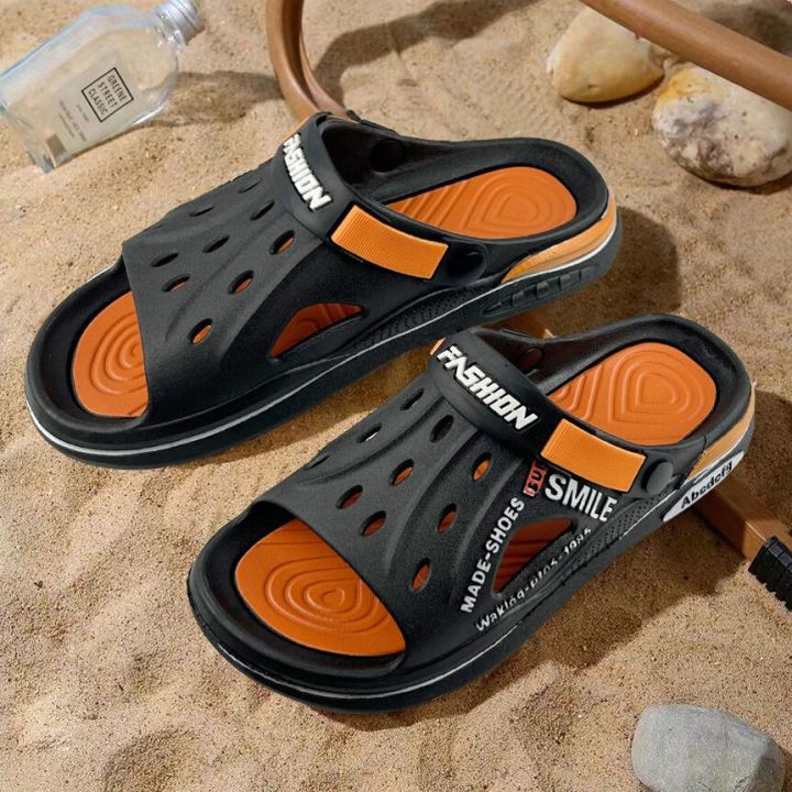 Slippers for men Casual sleeper anti slip soft beach walk drive outdoor ...