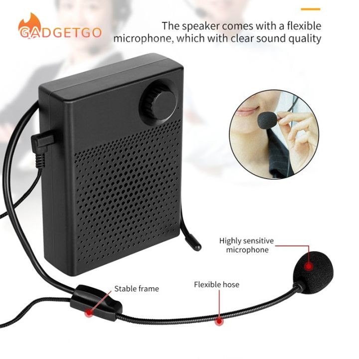 Portable Loud Speaker with Microphone Voice Amplifier Wireless Teacher ...