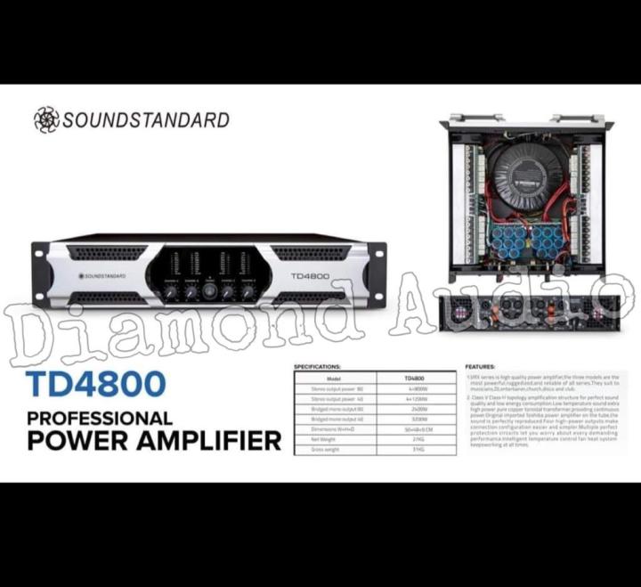 Power Amplifier Soundstandar Td4800 Ampli 4 Channel Sound Standard Td ...