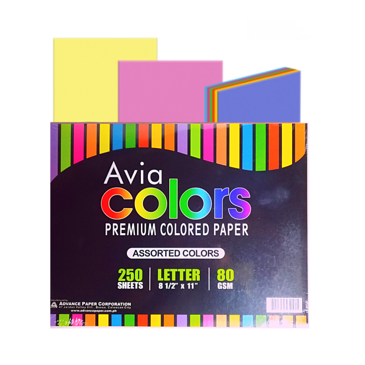 Avia Colors Premium Colored Paper Paper 80gsm 250 sheets | Lazada PH