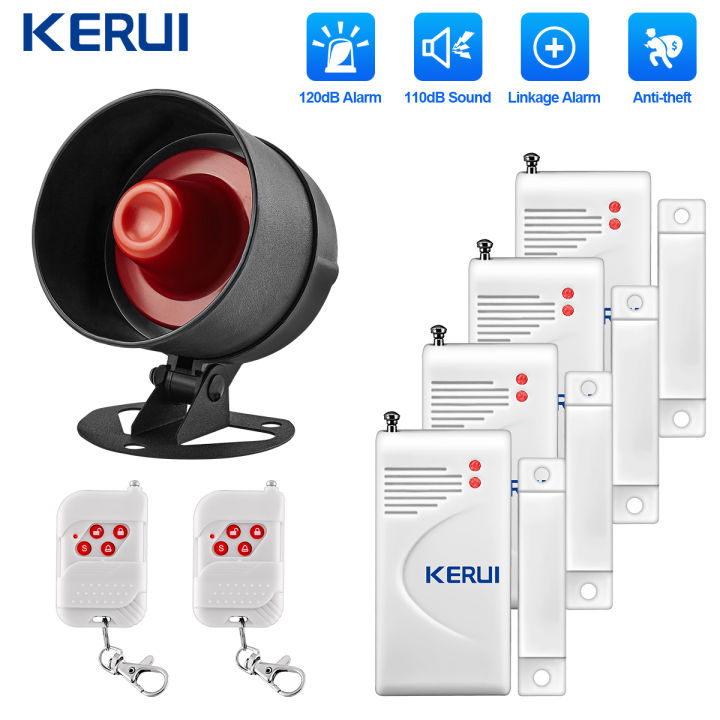 KERUI 433MHz Wireless Local Siren Speaker Live Loud Siren Host Up To ...
